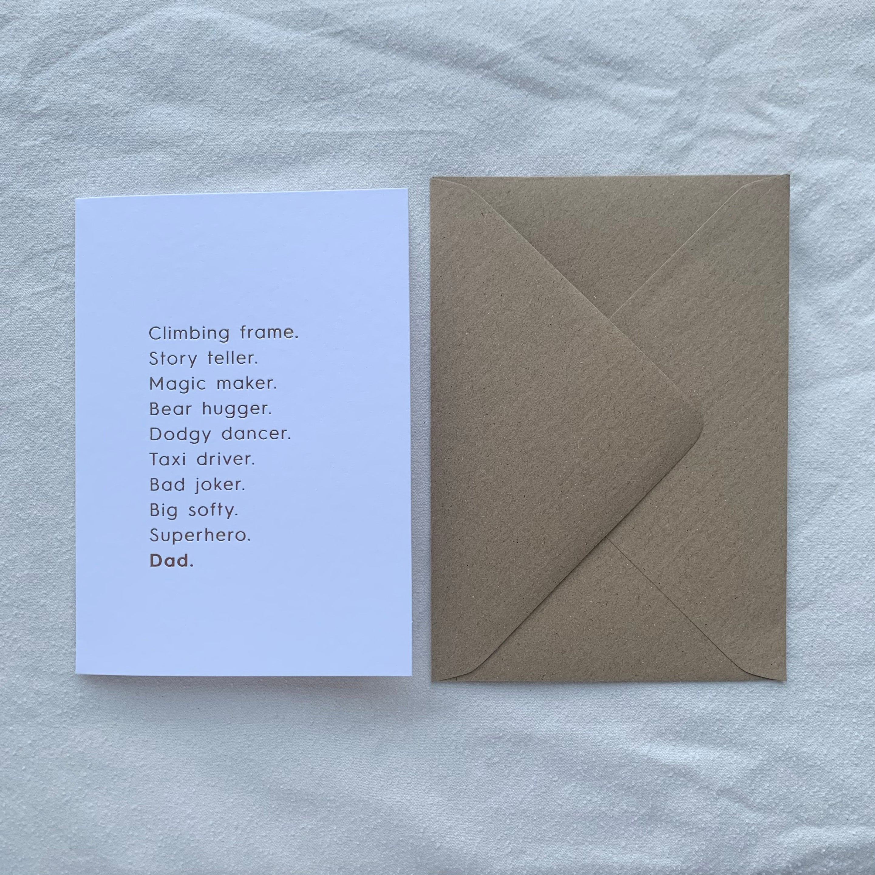 'Dad' Greetings Card – Fable and Bear