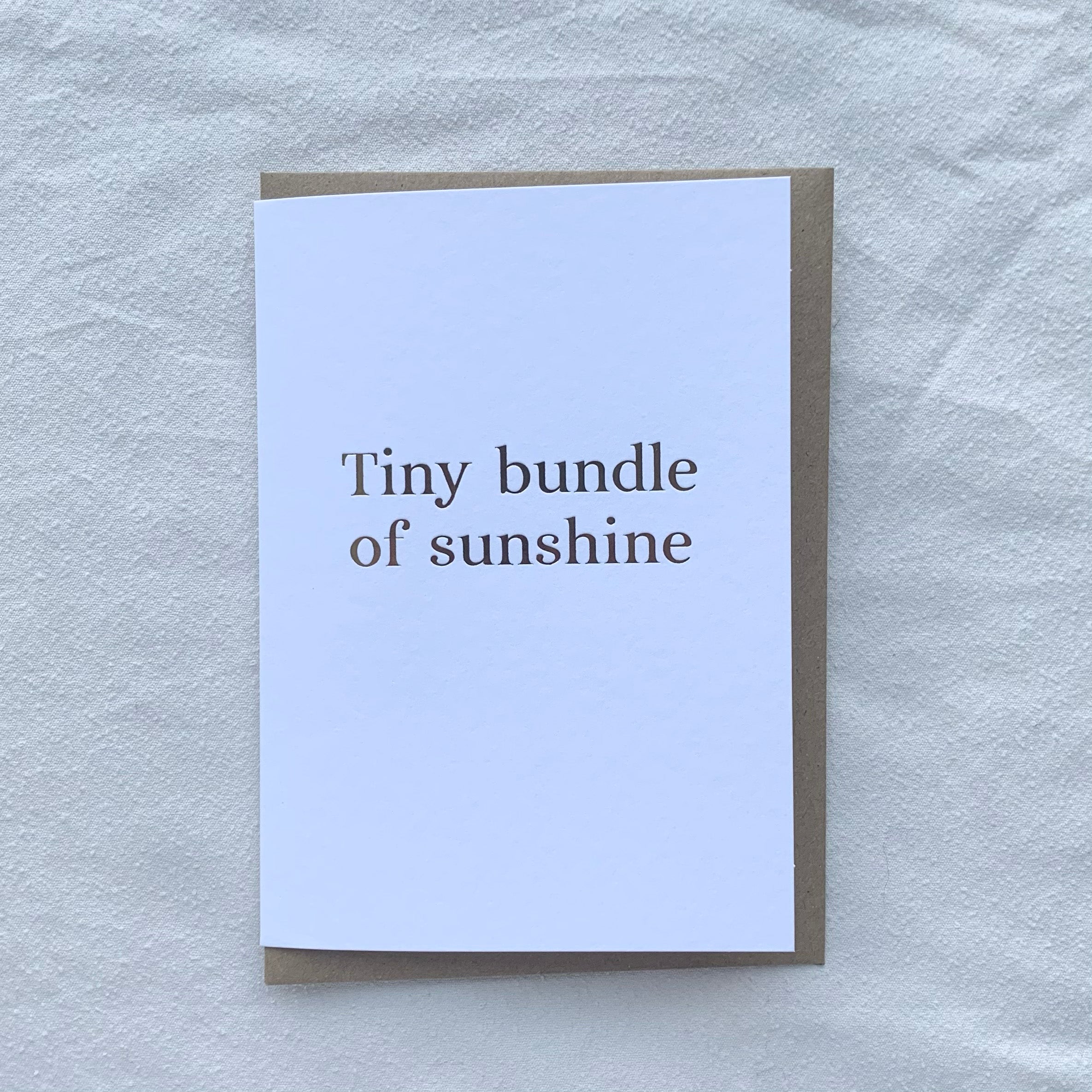 'Tiny Bundle Of Sunshine' Greetings Card – Fable and Bear